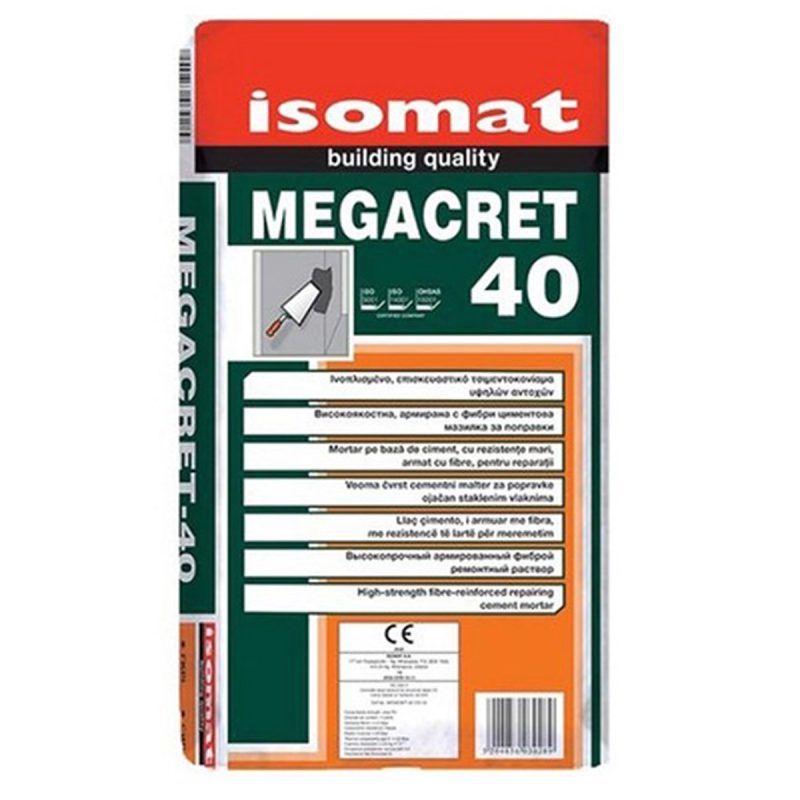 ISOMAT MEGACRET-40 HIGH STRENGTHED REINFORCED REPAIRING CEMENT MORTAR ...