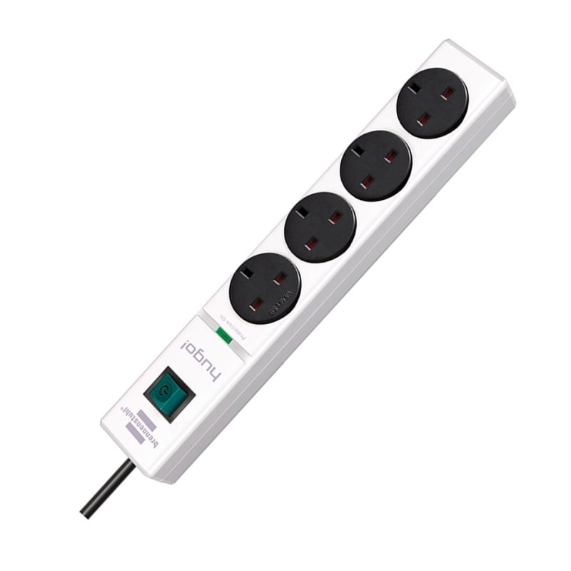 BRENNENSTUHL HUGO! EXTENSION WITH SURGE PROTECTION 2M 4-WAY SOCKET WITH ...