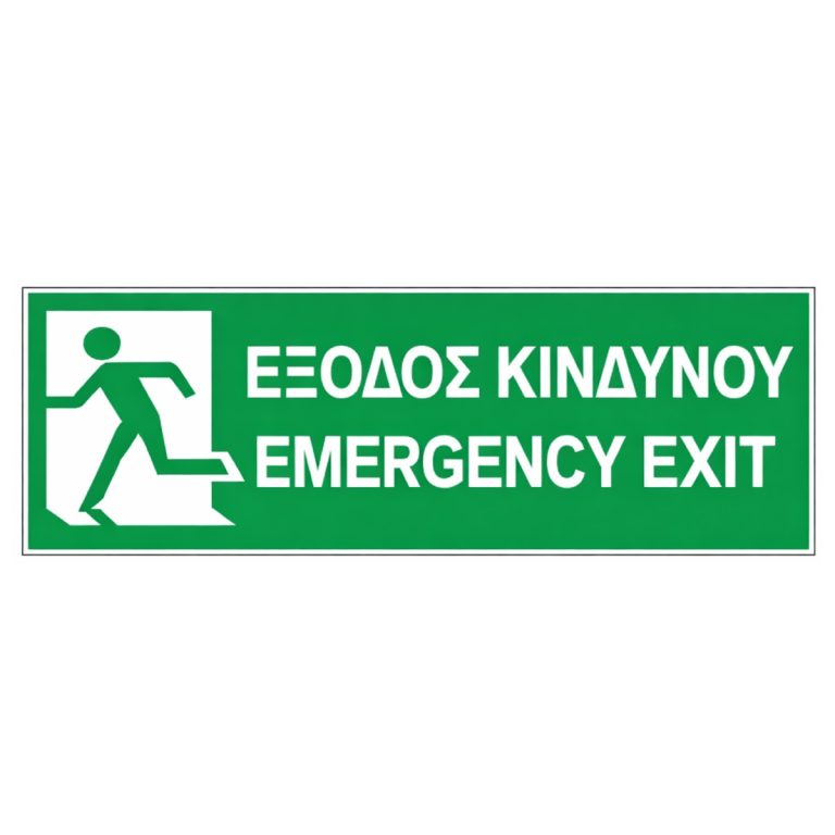 SIGN PVC 200X65X0.5MM 'EMERGENCY EXIT' - Mr.Bricolage Cyprus