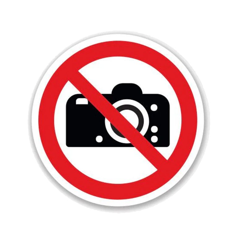 PROHIBITION SIGN PVC Φ200MM "NO TAKING PHOTOS" - Mr.Bricolage Cyprus
