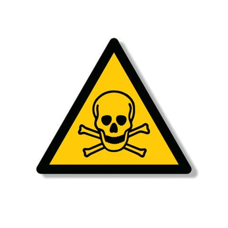 WARNING SIGN PVC 200MM "TOXIC SUBSTANCES" - Mr.Bricolage Cyprus
