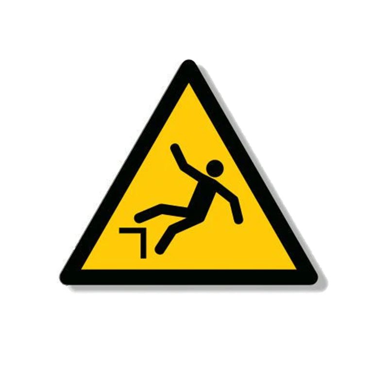 WARNING SIGN PVC 200MM "FALL HAZARD" - Mr.Bricolage Cyprus