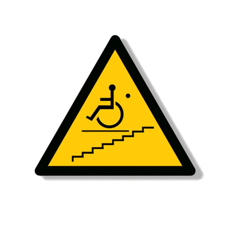 WARNING SIGN PVC 200MM "CAUTION HANDICAPPED RAMP" - Mr.Bricolage Cyprus