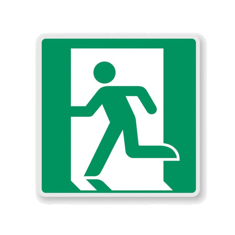 RESCUE SIGN PVC 200X200MM "EMERGENCY EXIT LEFT" - Mr.Bricolage Cyprus