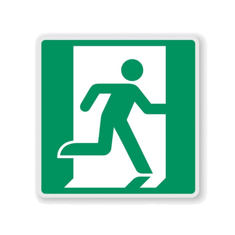 RESCUE SIGN PVC 200X200MM "EMERGENCY EXIT RIGHT" - Mr.Bricolage Cyprus